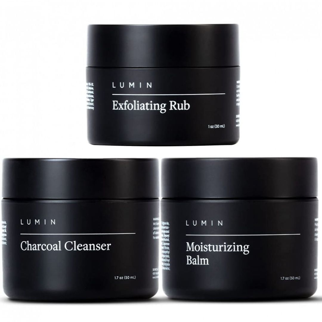Lumin Kit Skincare de Cuidados com a Pele para Homens com Esfoliante ...